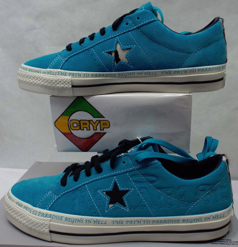 Mens 10.5 Womens 12 Converse One Star Pro OX Sean Pablo Rapid Teal ...