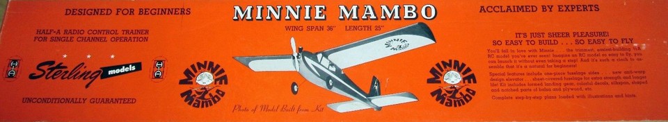 Both MINNIE MAMBO & NOMAD PLANS + PARTS PATTERNS 1/2A Size RC Model ...