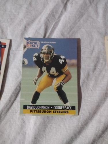 David Johnson 1991 Pro Set 276 Pittsburgh Steelers Rookie Football Card ...
