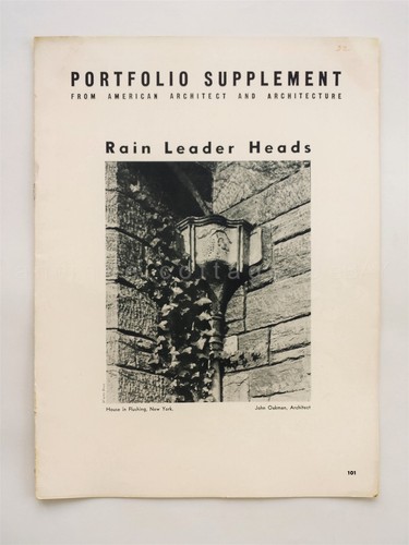 antique ARCHITECTURE RAIN LEADER HEADS american architect architecture ...