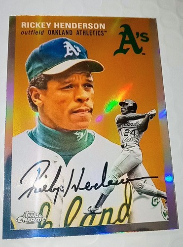 2023 Topps Chrome Platinum Rickey Henderson Refractor Athletics 483 ...