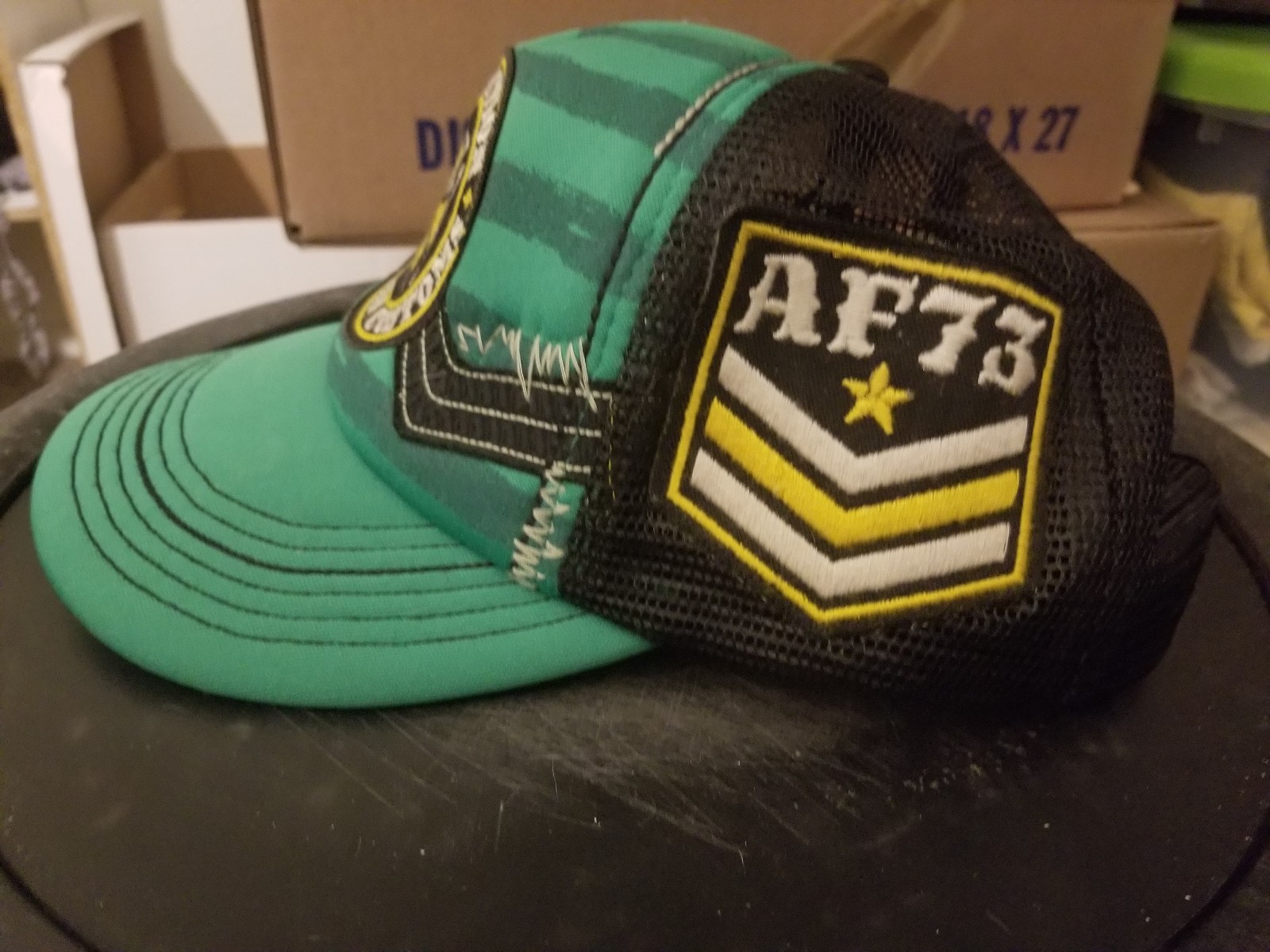 New Without Tag Affliction American Custom Cross Green Snapback Mesh ...