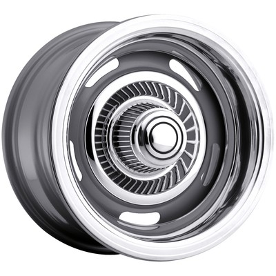 Vision Rally 55 15x8 5x4.75" -6mm Dark Silver Wheel Rim with Cap & Ring ...