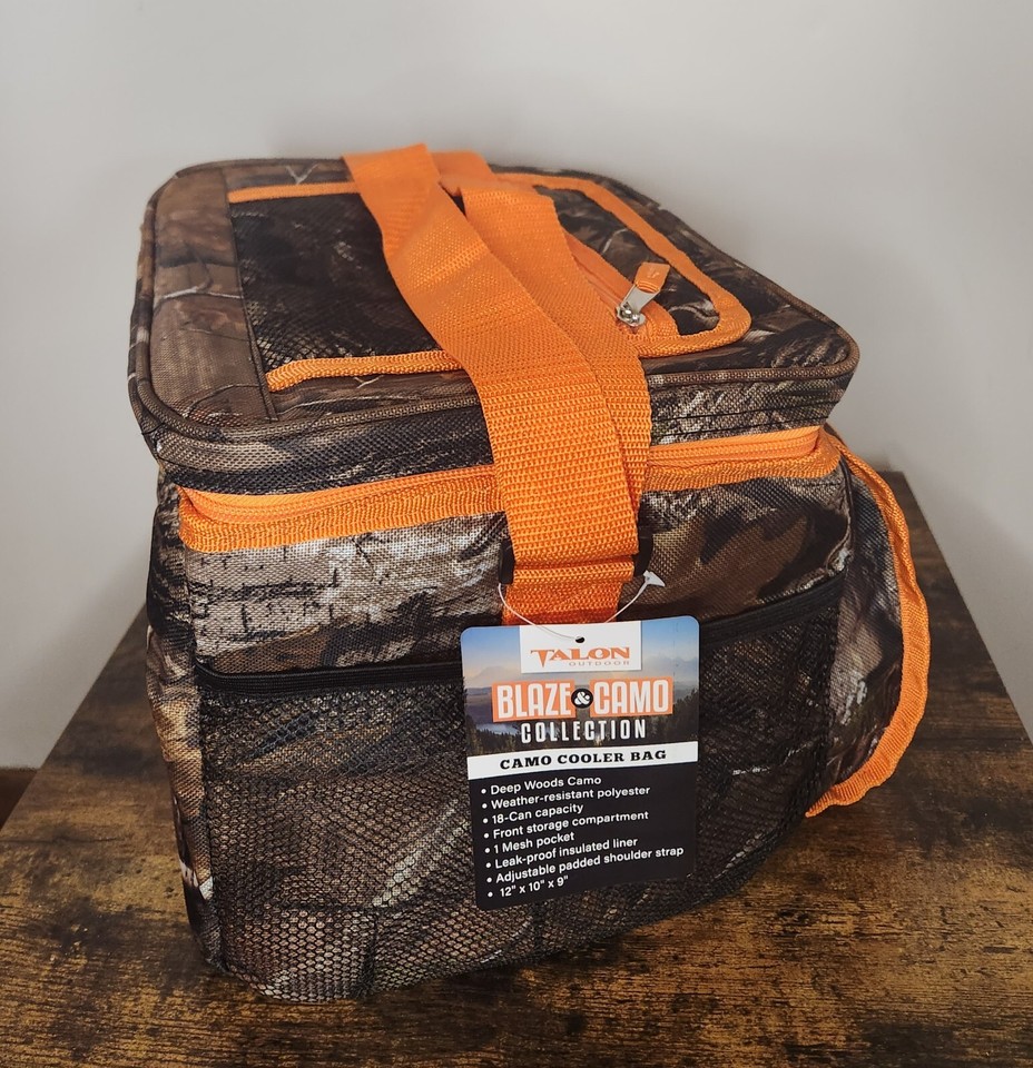 New Talon Blaze Soft Side Camo Cooler Bag Adjustable Shoulder Strap 12 ...