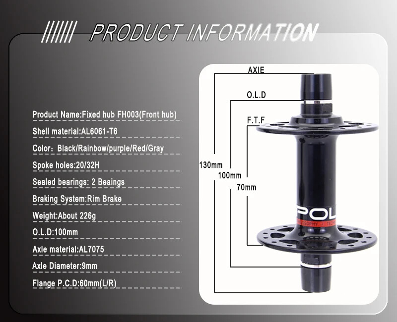 20/24/32H Fixed Gear Wheel Hub Track Bicycle Cube Shaft Bicycle Wheel ...