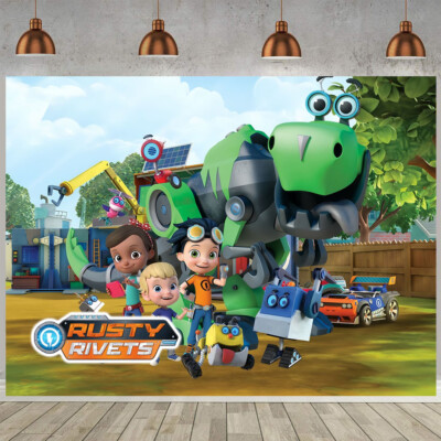 Rusty Rivets Party Decorations Backdrop Banner Poster Birthday Gift | eBay