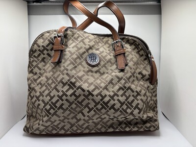 TOMMY HILFIGER TH Logo Women's Purse Handbag Brown;shoulder Bag | eBay
