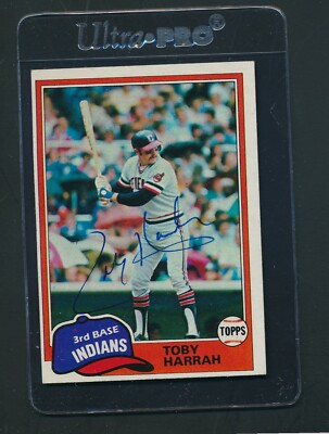 1981 Topps #721 Toby Harrah Indians Signed Auto *11863 | eBay