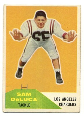 1960 FLEER LOS ANGELES CHARGERS SAM DELUCA #89 CREASE | eBay