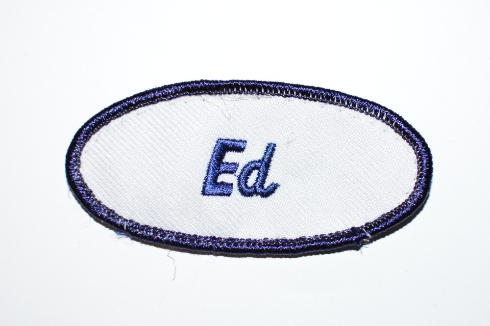Employee Embroidered Worker Name Tag Sewn Patch for Uniform Work Shirt ...