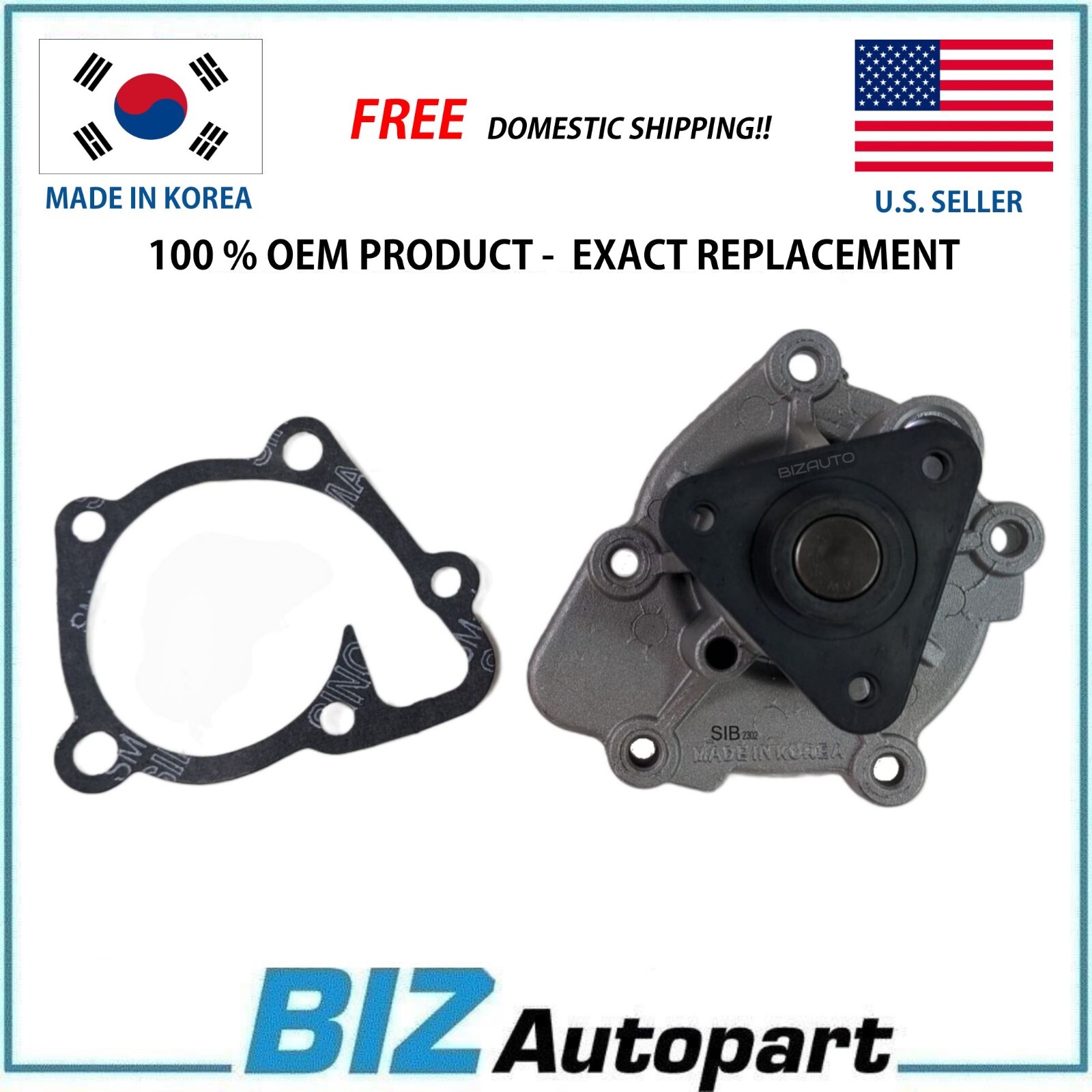 BRAND NEW ! Coolant Water Pump for 11-16 HYUNDA KIA 2.0L 2.4L OE# 25110 ...
