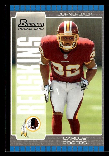 Carlos Rogers 2005 Bowman Card #118 Washington Redskins | eBay