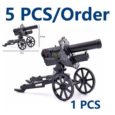 MOC WWII Military Weapon Howitzer Model Toy Set Mini Toy Figures Black ...