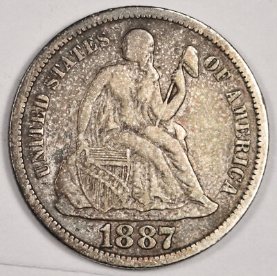 1887-s Liberty Seated Dime. VF. 178819 | eBay