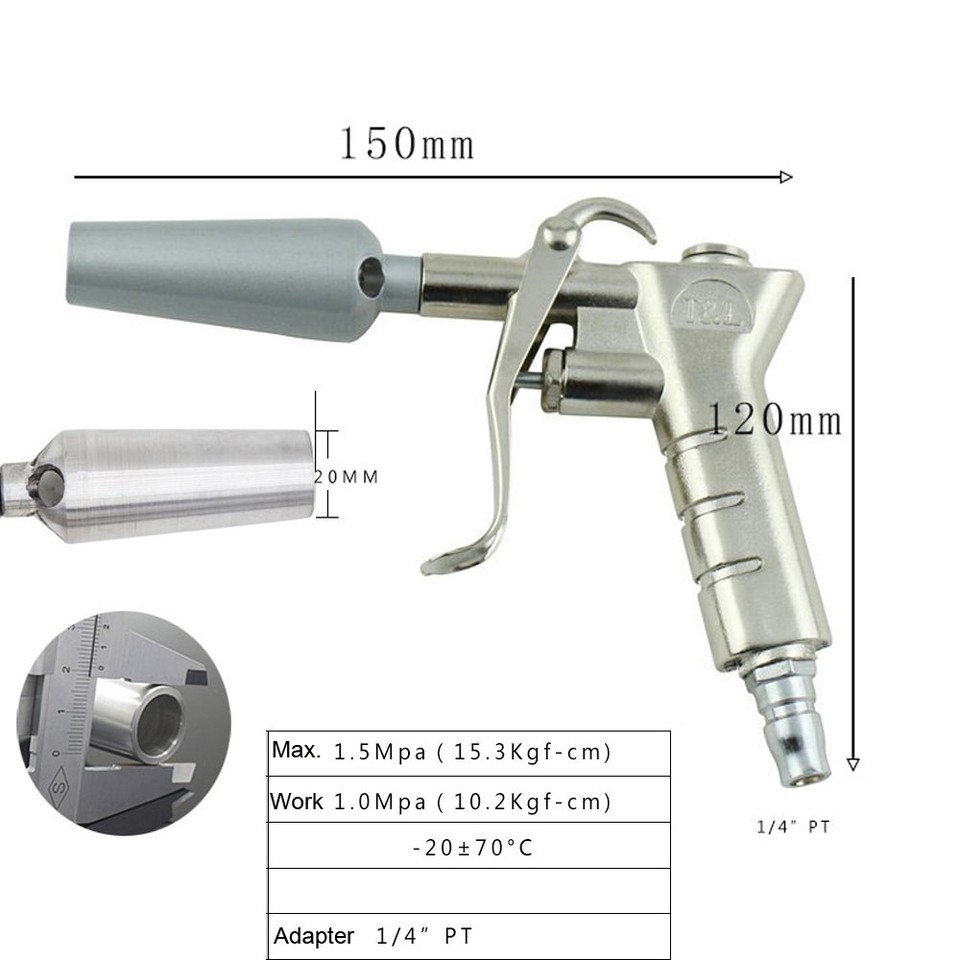 Air Duster Compressor Dust Blow Removing Gun Blower Big Nozzle Three ...