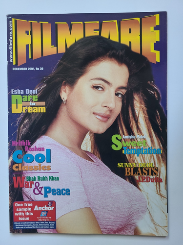Filmfare Dec 2001 Magazine -Amisha Patel Shahrukh Sunny Deol Govinda ...