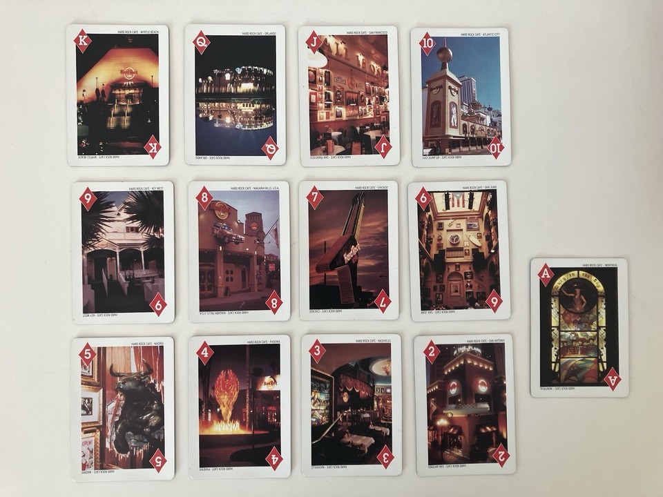 Hard Rock Cafe Playing Card Deck Pre-owned Excellent Condition COMPLETE ...