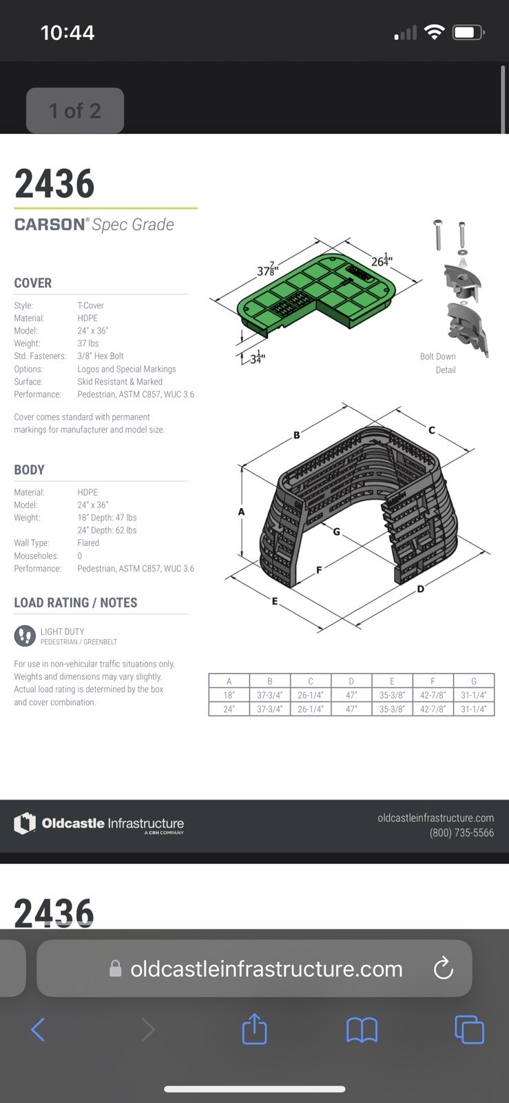 Carson Underground Junction Box 2436 Communications/Electrical/Data | eBay