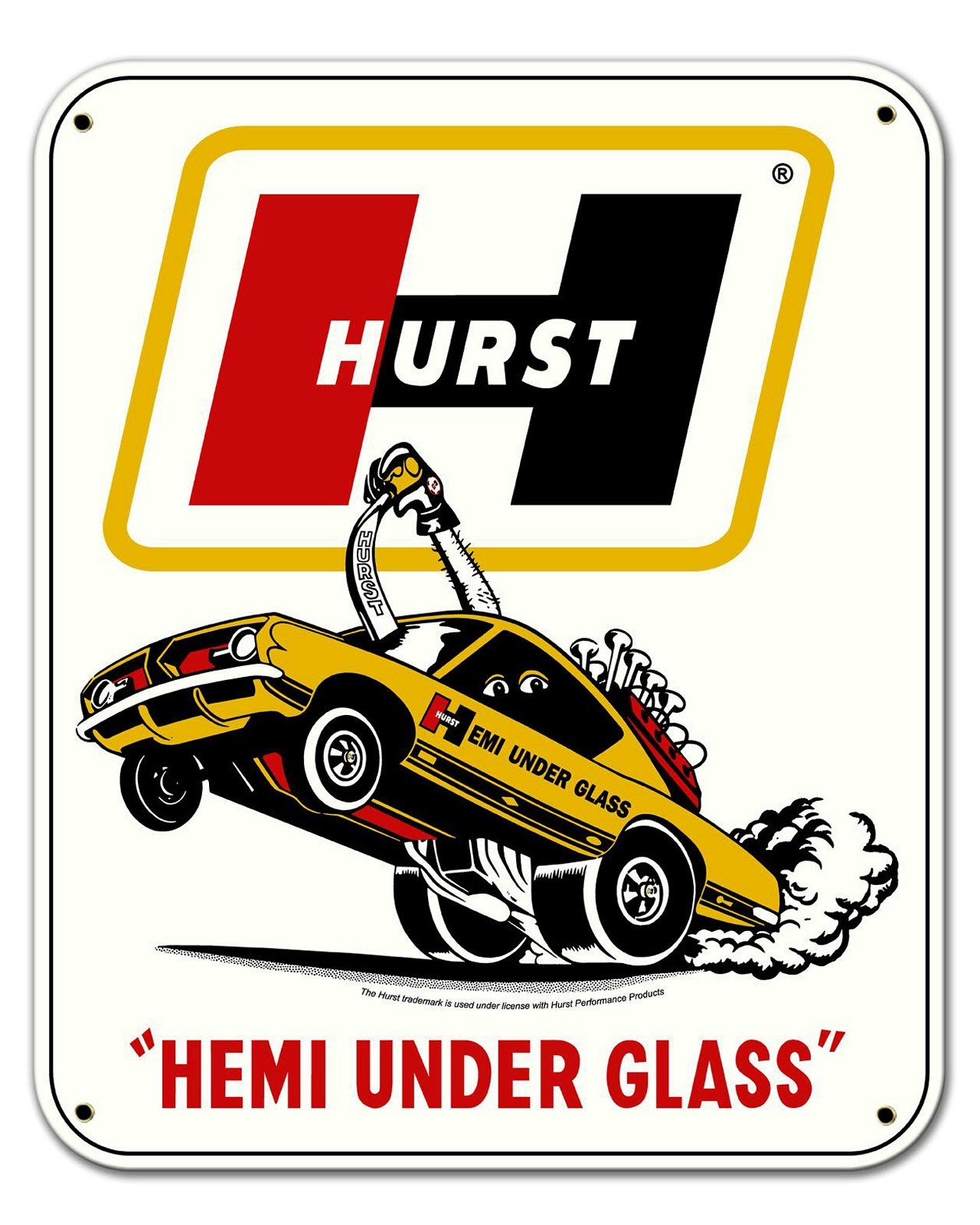 Hurst Hemi Under Glass -Vintage Metal Sign 20x16.5" Drag Gasser ...