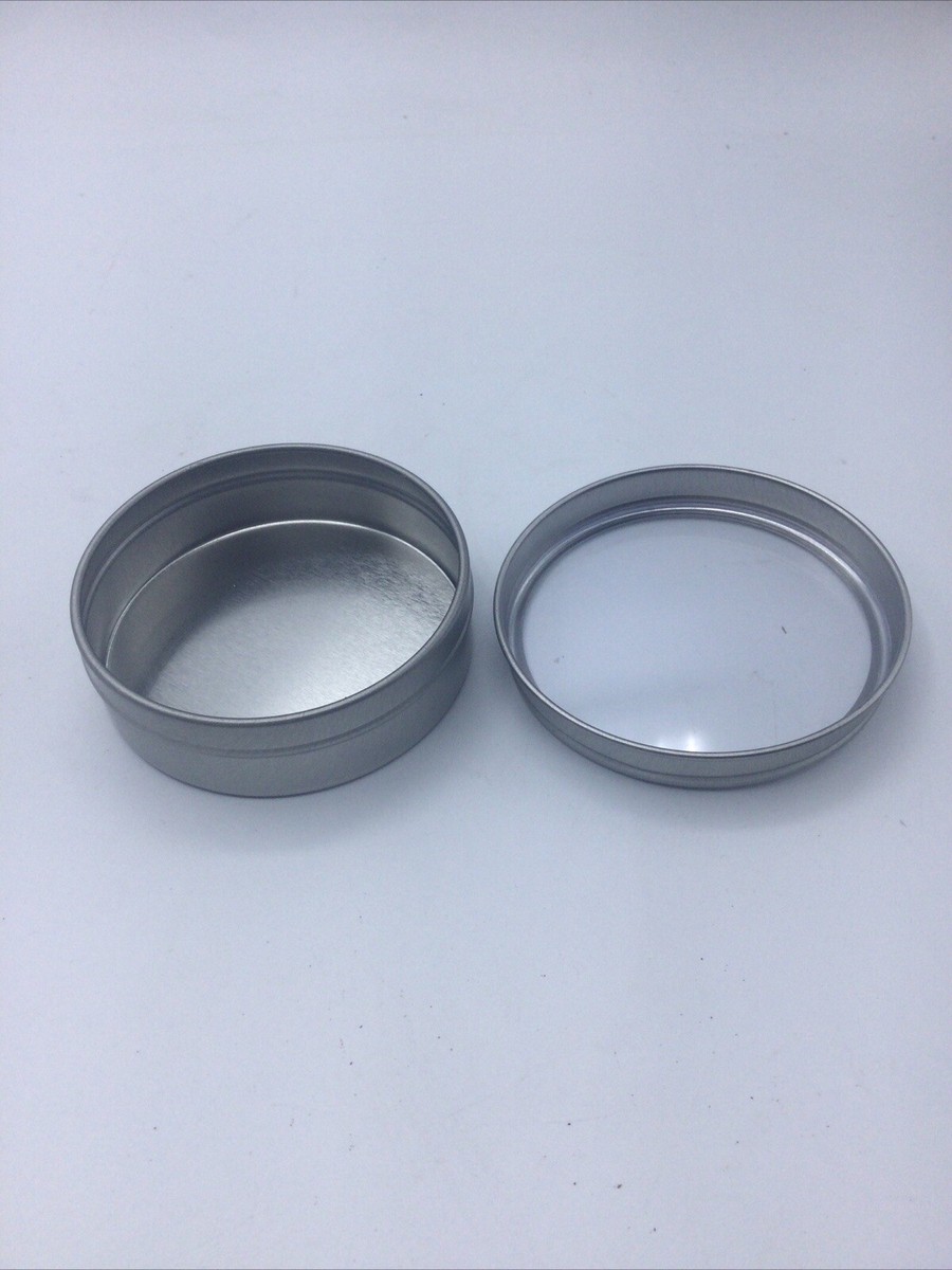 Round Tins With Clear Lids