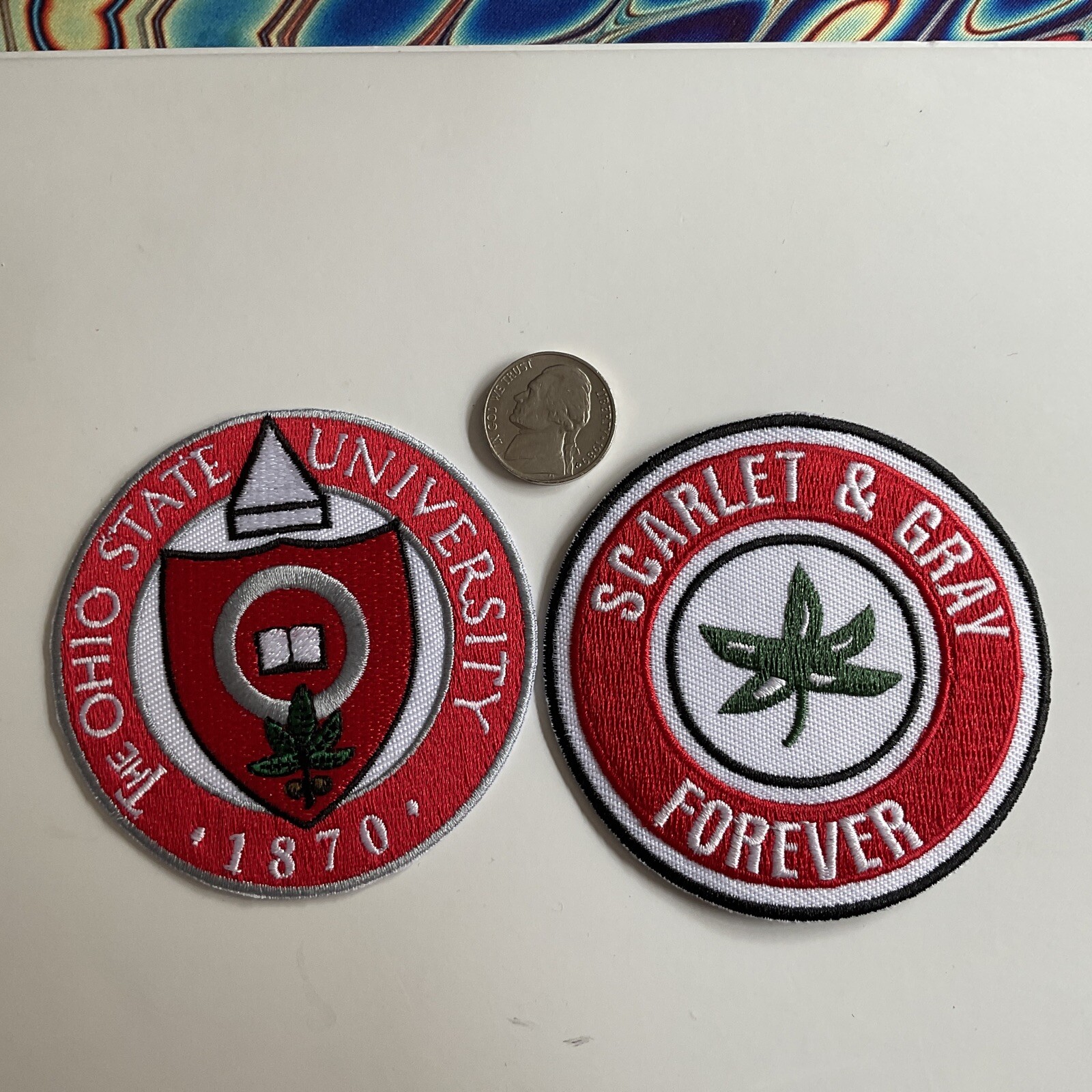 (2) OSU The Ohio State Buckeyes Vintage Embroidered Iron On Patch lot 3 ...
