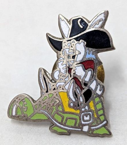 VTG Tortoise Hare Rodeo Cowboy Southwestern Aesop Fable Enamel Lapel ...