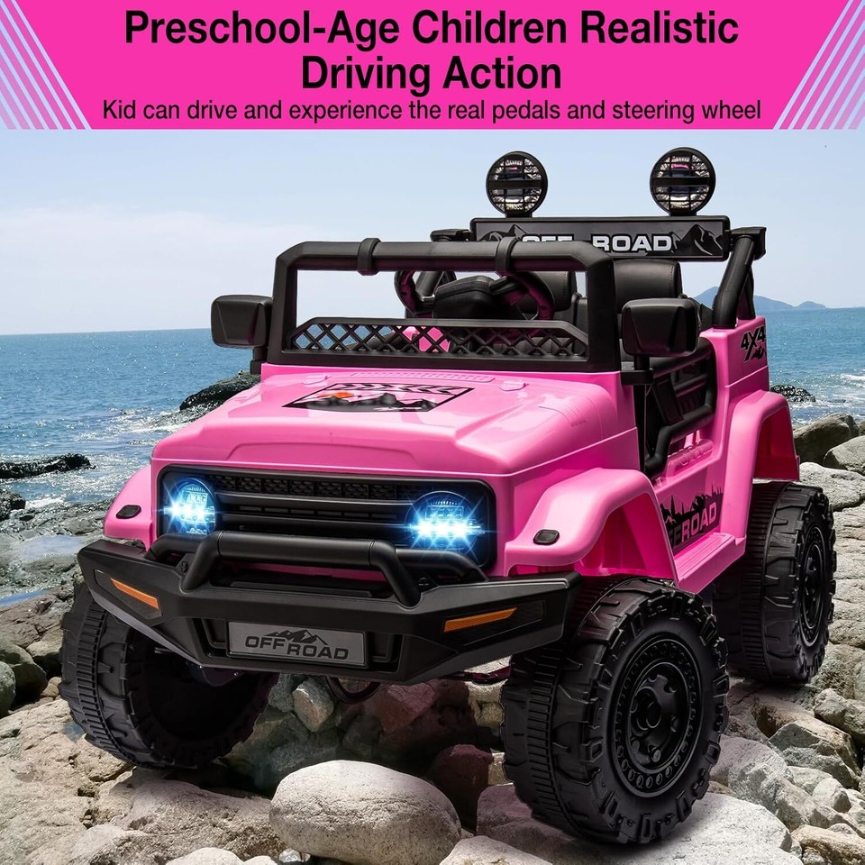 12V Kids Ride on Toy Electric Car Battery Power Wheel Jeep w/Remote ...