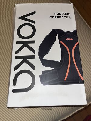 VOKKA Posture Corrector unisex Adjustable 4A002 Black/Orange | eBay