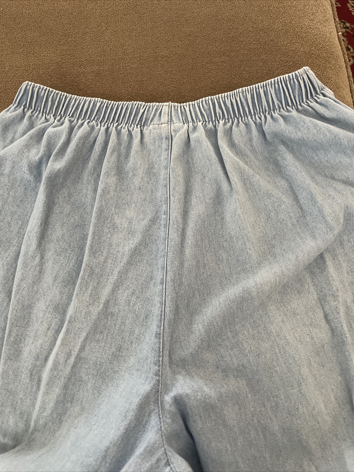 Allison Daley II women's elastic waist denim wide leg blue jeans size ...