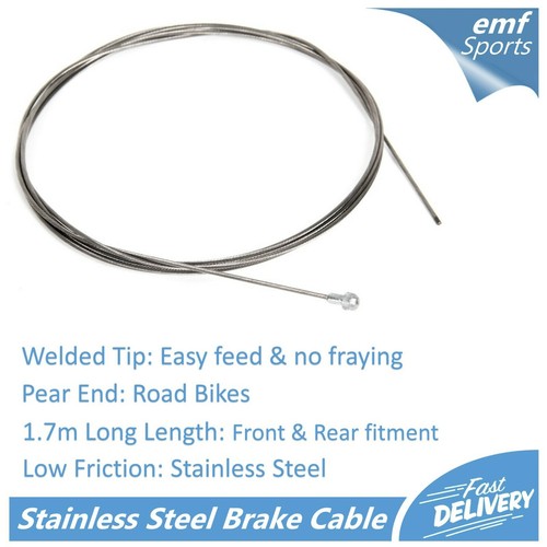 ROAD RACING BIKE BRAKE CABLE Stainless Steel Pear End Inner Wire For ...