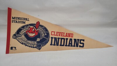 Municipal Stadium Cleveland Indians Vintage Pennant 70s | eBay