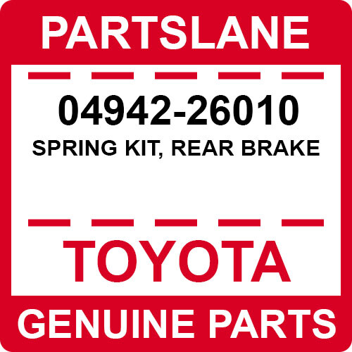 0494226010 Genuine Toyota Spring Kit Rear Brake 04942-26010 for sale ...