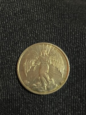 Guardian Angel Token Coin Medal Gold Tone Metal/ winged Angel with halo ...