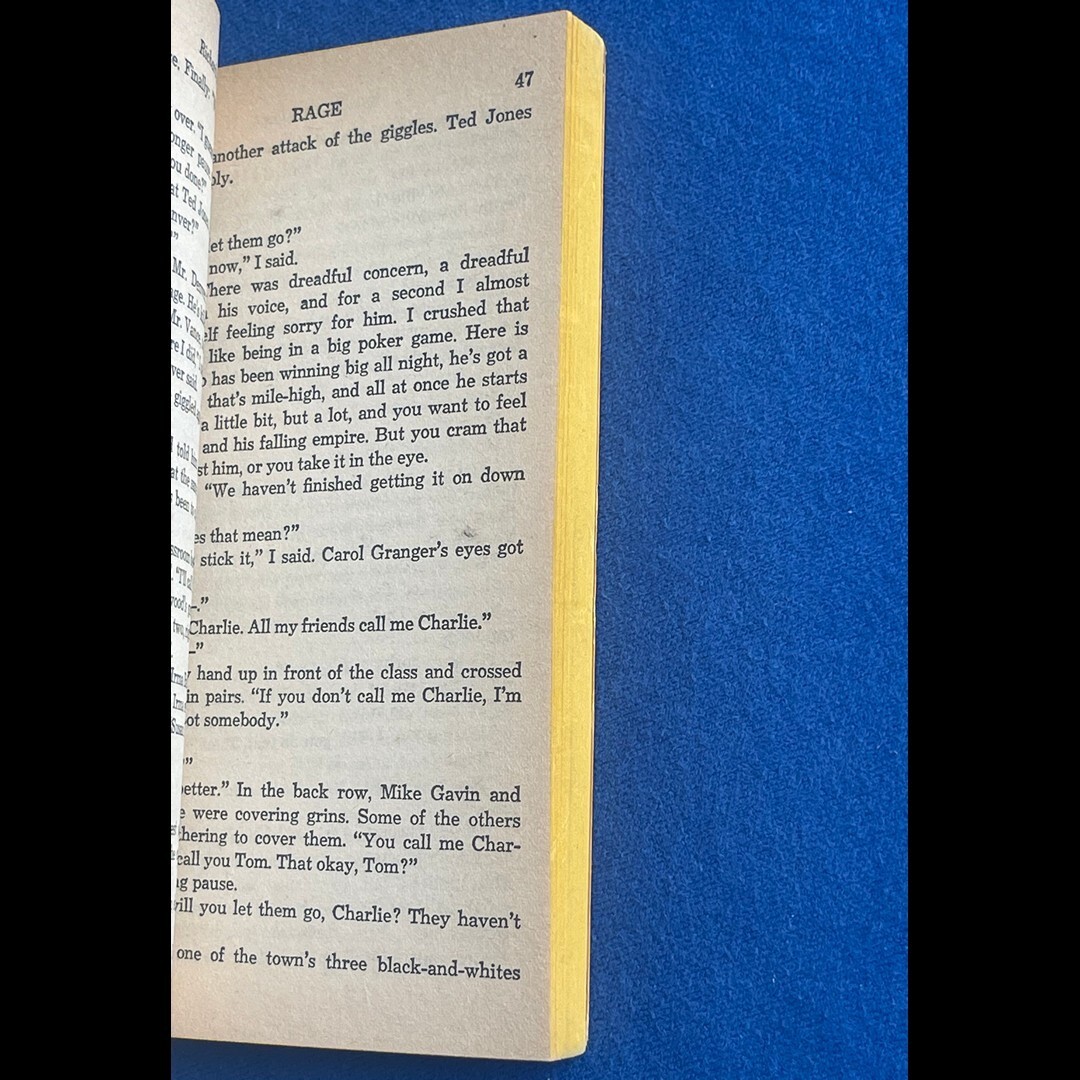 RAGE by Richard Bachman ( 1st / 1st PB Signet NAL OOP Sep 1977 Stephen ...