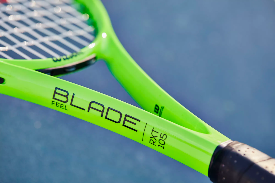 Wilson Blade Feel RXT 105 Adult Tennis Racket Green Grey Size 3 | 4 3/8 ...