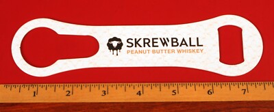 SKREWBALL PEANUT BUTTER WHISKEY ... YUM !! ALCOHOL BEER BOTTLE OPENER ...