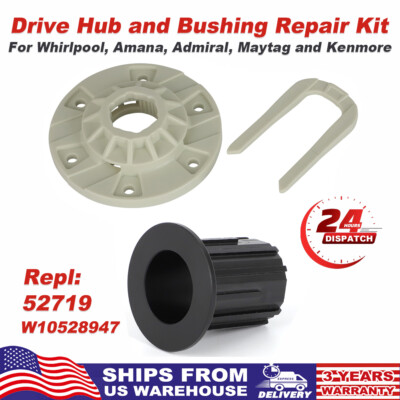 Hub & Bushing Kit Fix Basket Wobble Wash Tubs For Whirlpool Kenmore ...
