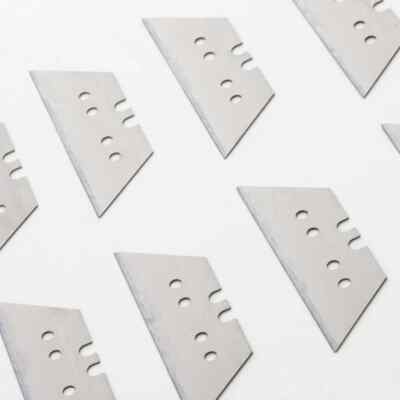 4-Hole Replacement Utility Razor Blades 8 Pack Standard Trapezoid Box ...