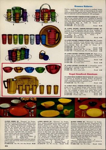 1955 PAPER AD 2 PG Kromex Kolorex COLOR Tumbler Aluminum Heller ...
