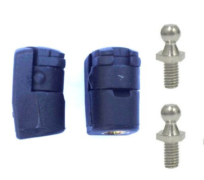 GAS STRUT END FITTING PLASTIC ANGLED 10mm M6/M6 ball studs ball joint ...