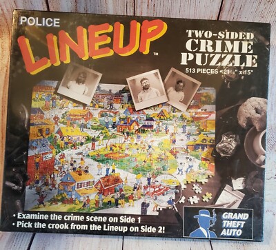 POLICE LINEUP 2-SIDED CRIME PUZZLE 513 PCS. 21"x15" | eBay