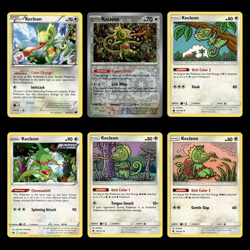 6x Kecleon Lot 94.0 Black White Plasma Freeze Pokemon Cards Collection ...