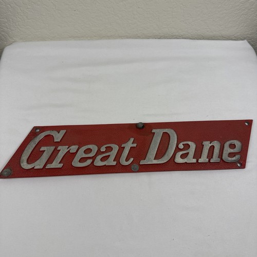 Great Dane Semi Truck Trailer Plaque Emblem Red Sign Garage Aluminum 15 ...