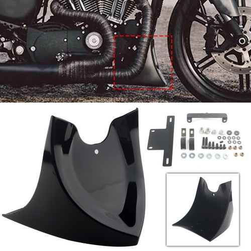 Front Spoiler Glossy Black Lower Chin Fairing For Harley Touring ...