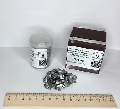 Vanadium Metal Pieces 250 g V/TREM 99.9% Purity Element Periodic Table ...