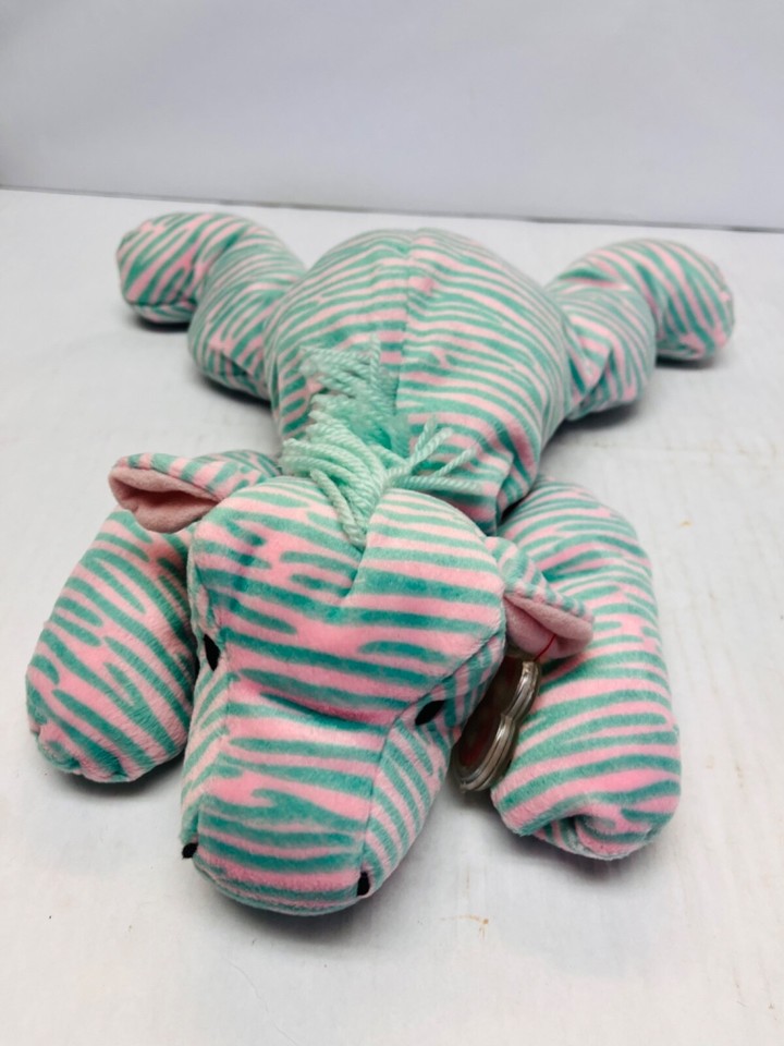Zulu Pink Zebra Pillow Pal Ty Beanie Plush 1996 Stuffed Animal w/ Tag ...