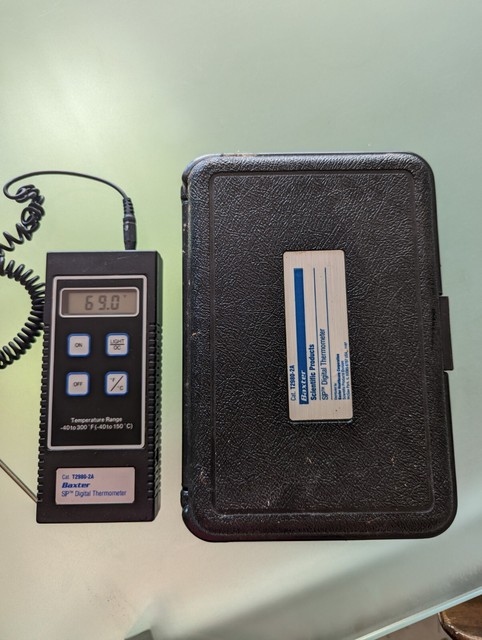 Baxter S|P Digital Thermometer Cat. T2980-21A with probe for sale ...