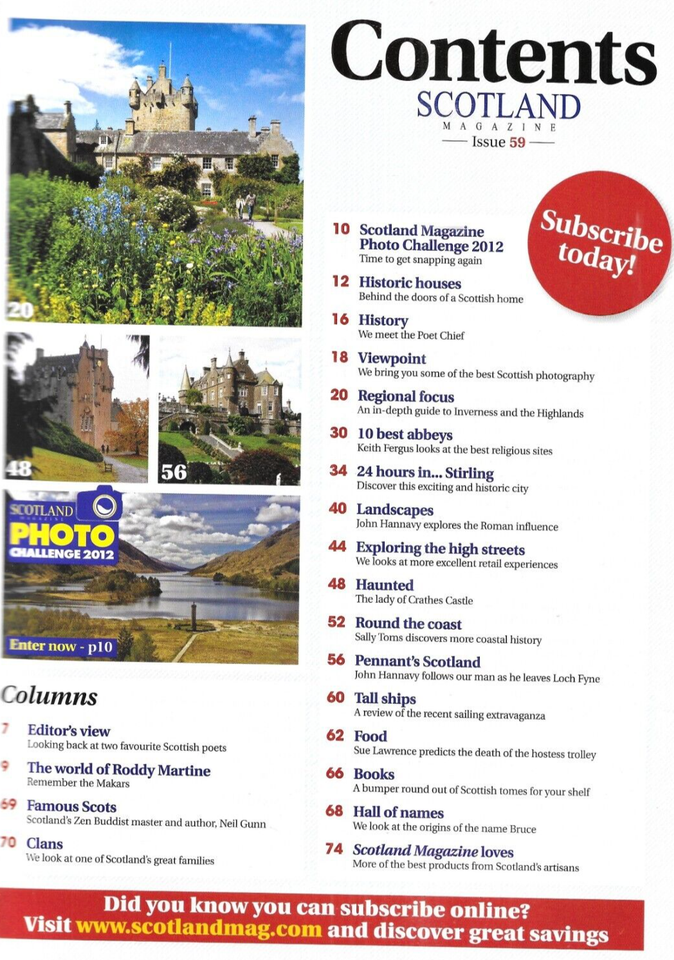 Scotland Magazine Brodie Castle Romans 10 Best Abbeys Stirling Leuchie ...