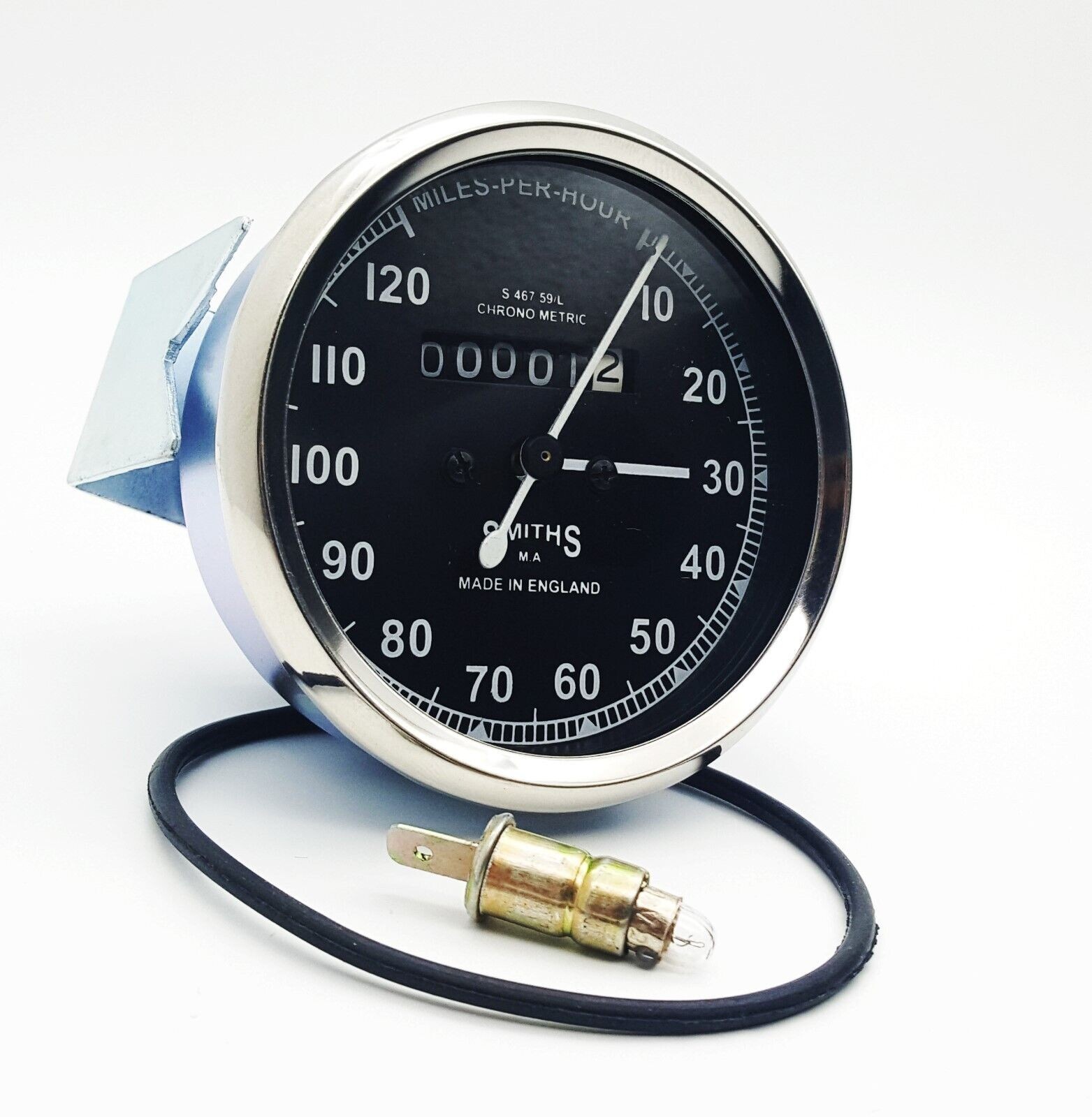 BULLET BSA NORTON SPEEDOMETER 120 MPH WITH O-RING RUBBER WITH BULB ...