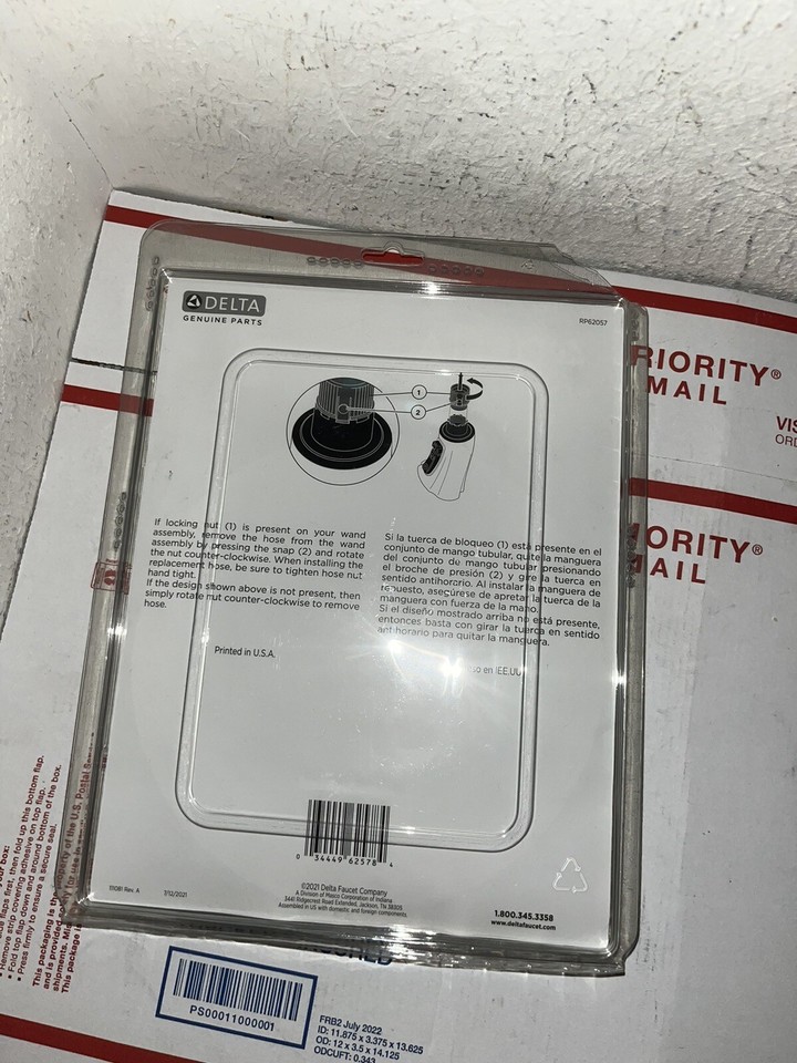 Delta Kitchen Faucet Replacement Hose For Pull Out Spray Wand RP62057 ...